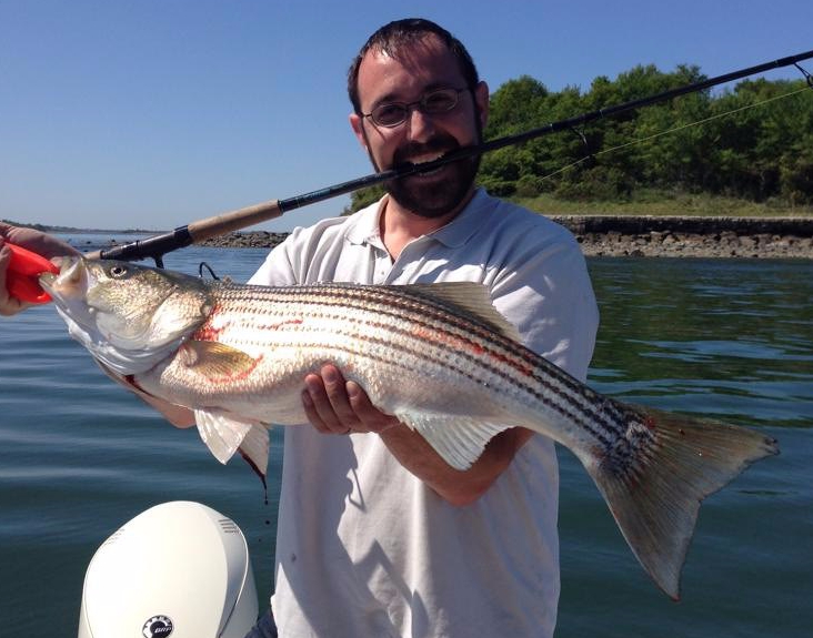 Keeper Boston Harbor light tackle striped bass – Fly Fishing Boston ...